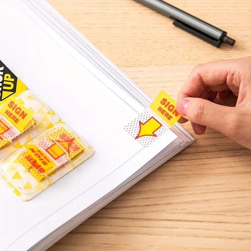 Plastic Signhere Index Tabs Stickers/card Stationery Sticker - Temu ...