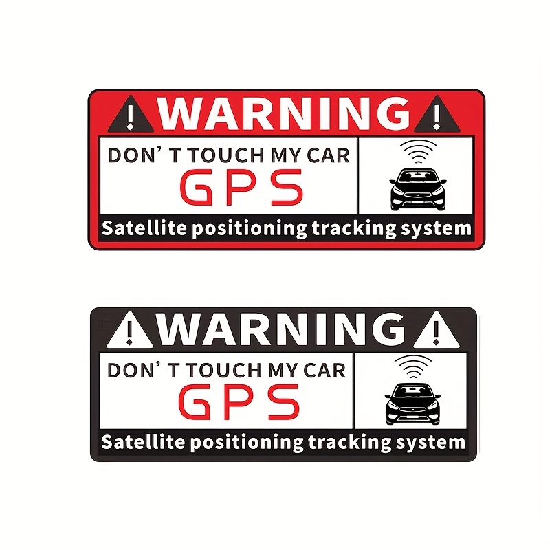 Protect Gps Tracking Reflective Vinyl Warning Stickers - Temu