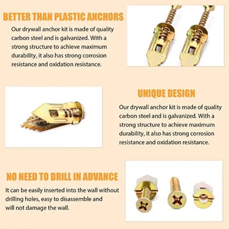Drywall Anchors Wall Screws Drywall Self Drilling Dry Wall - Temu