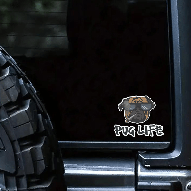 Funny Decal Pugs Pet Vinyl Sticker Laptop Bottle - Temu Australia