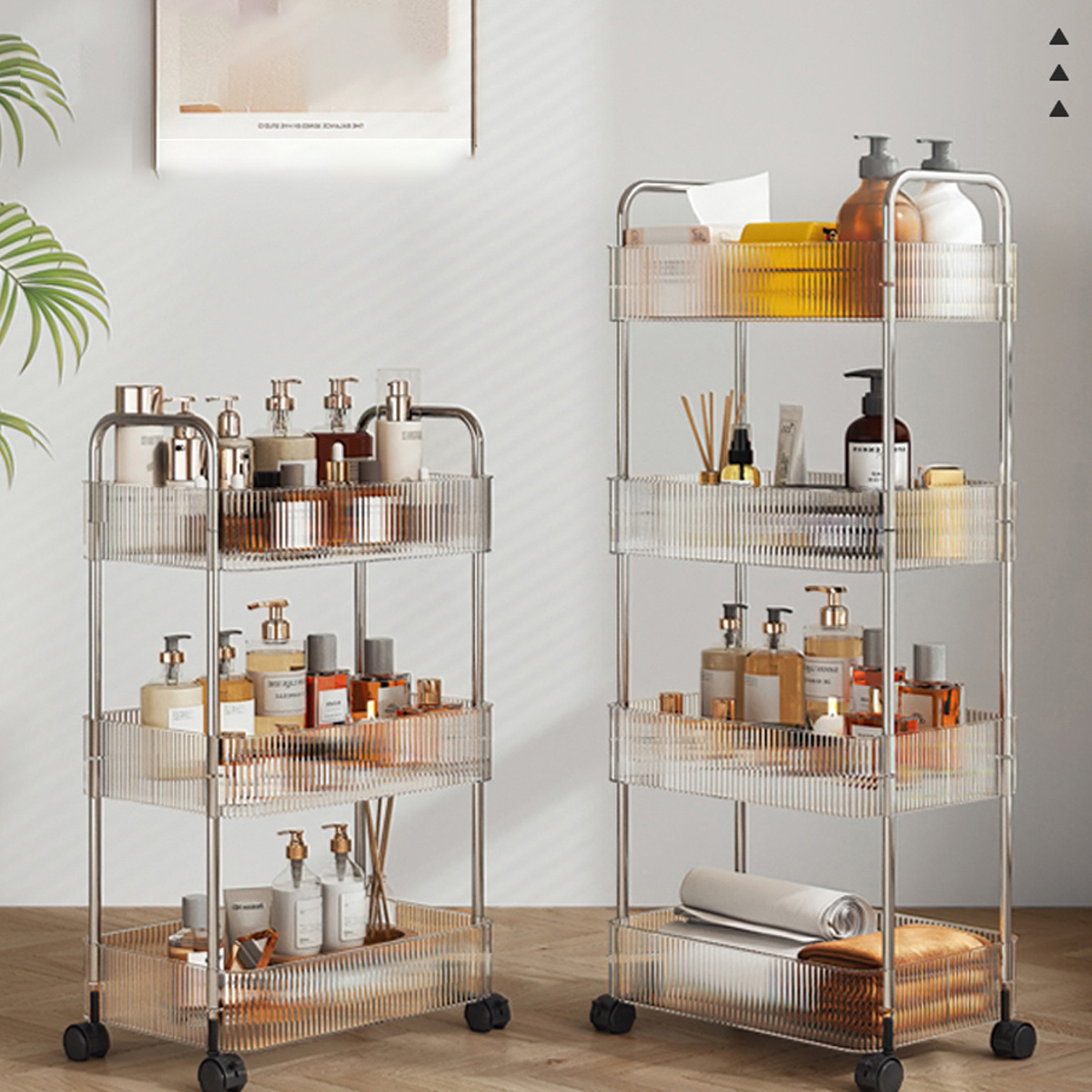 3 tier Rolling Utility Cart Wheels Multi functional Storage - Temu