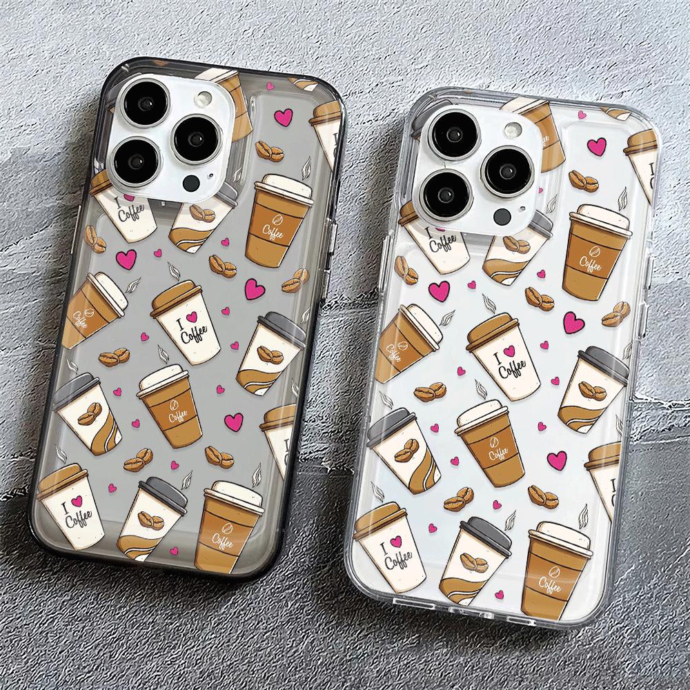 New Design Pattern Transparent Black Two tone Phone Case - Temu Australia