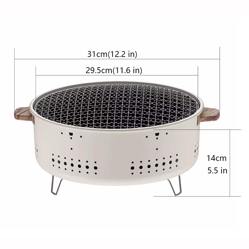 New Outdoor Smokeless Round Grill Small Fire Stove Charcoal - Temu