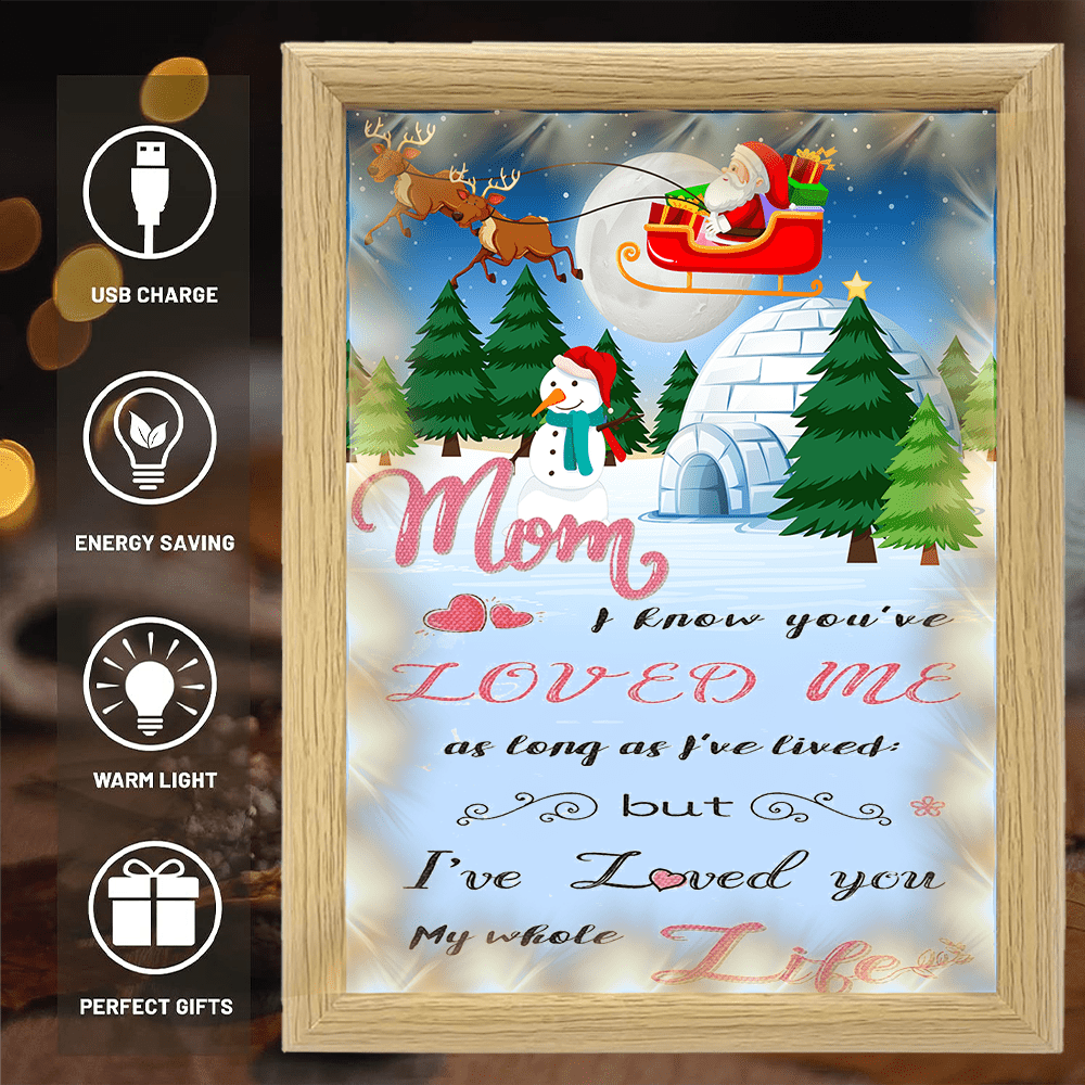 Christmas Present Mom Photo Frames Led Wall Lamps Decorative - Temu ...