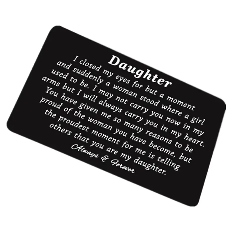 Aluminum Engraved Wallet Card Insert Perfect Anniversary - Temu