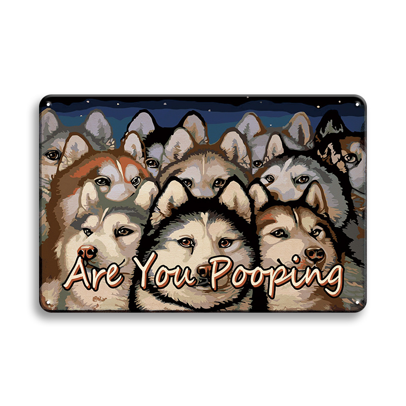 Funny Husky Sign Retro Metal Logo Poster Home Kitchen Bar - Temu United ...