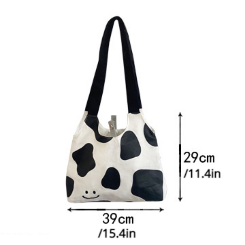 Canvas Tote Bags Cute Cow Print Crossbody Bag Shoulder Bag - Temu Australia