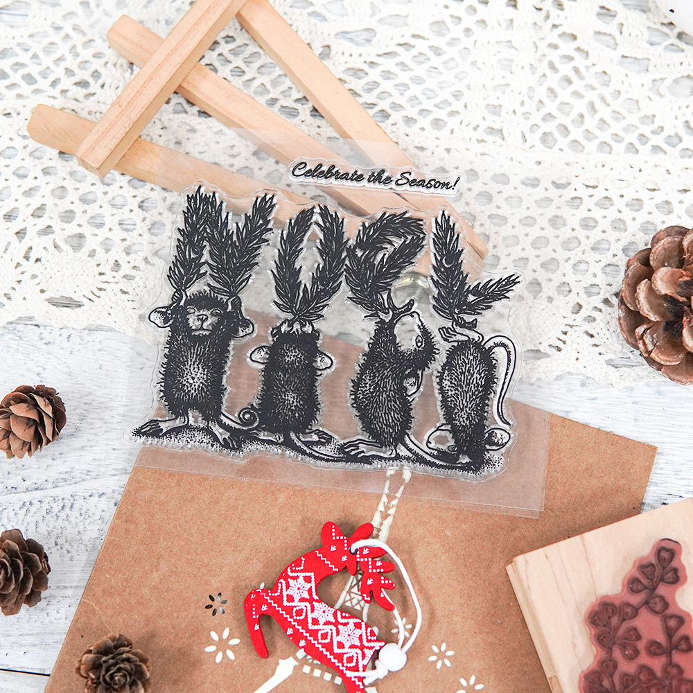 Merry Christmas Clear Stamps Sets Cardmaking : Noel/ Cute - Temu United ...