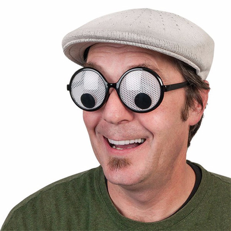 Funny Eyeball Round Frame Glasses Men Womenn Perfect - Temu