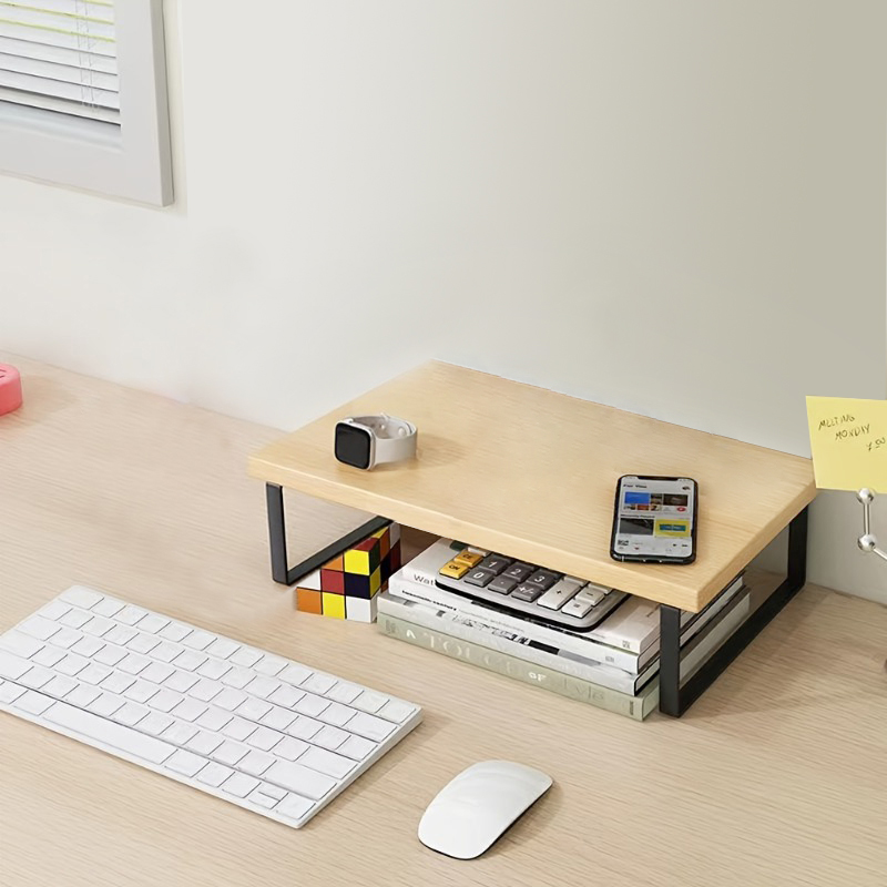 Wooden Computer Desk Monitor Stand Monitor Stand Desktop - Temu Australia