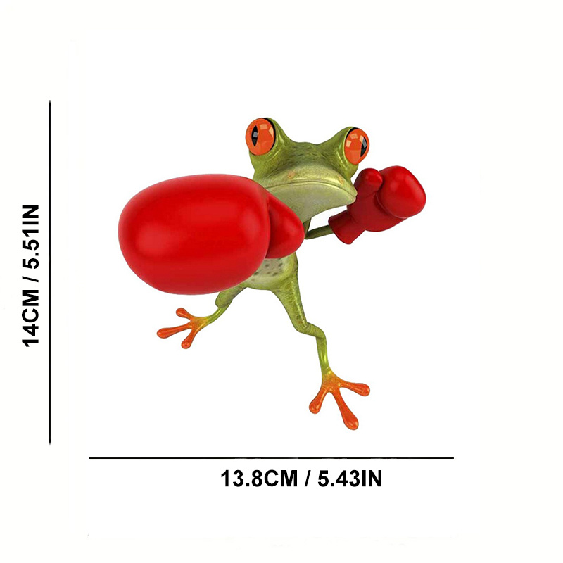 Boxing Frog Car Sticker Laptop Water Bottle Car Truck - Temu Canada