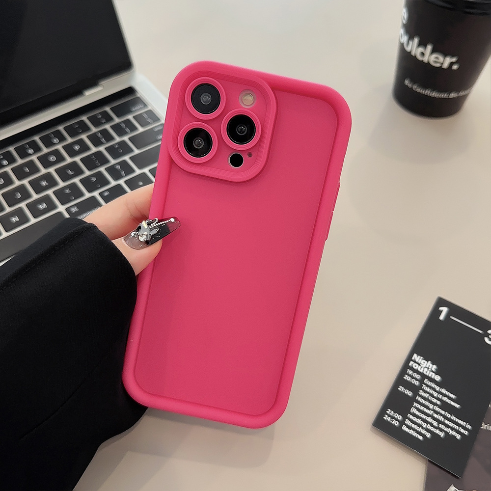 Simple Color Silicone Mobile Phone Case Tpu Silicone - Temu Canada