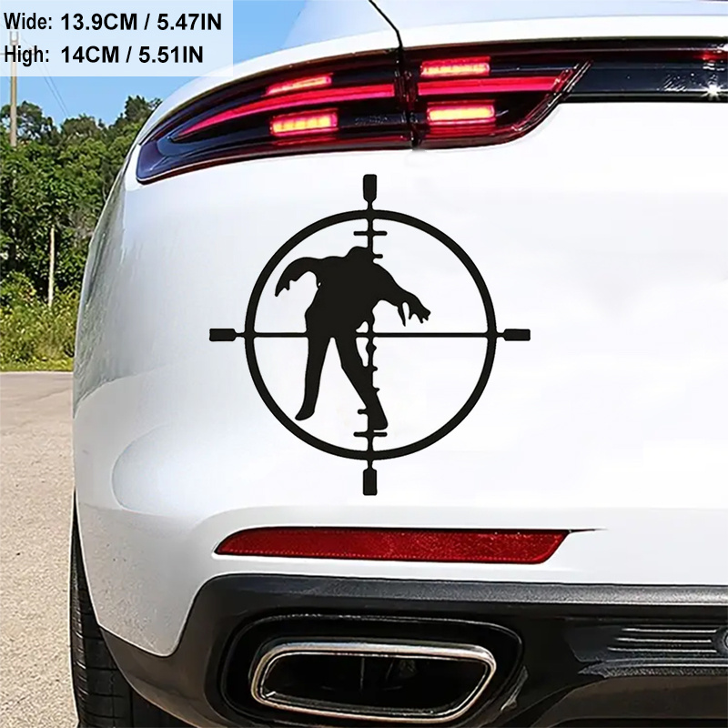 funny shooting zombie car stickers laptop motorcycle - Temu Australia