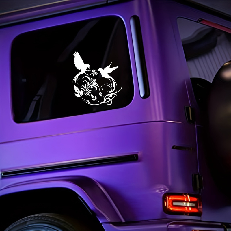 Birds Flower Vinyl Die Cut Bumper Car Stickers For Truck - Temu United ...