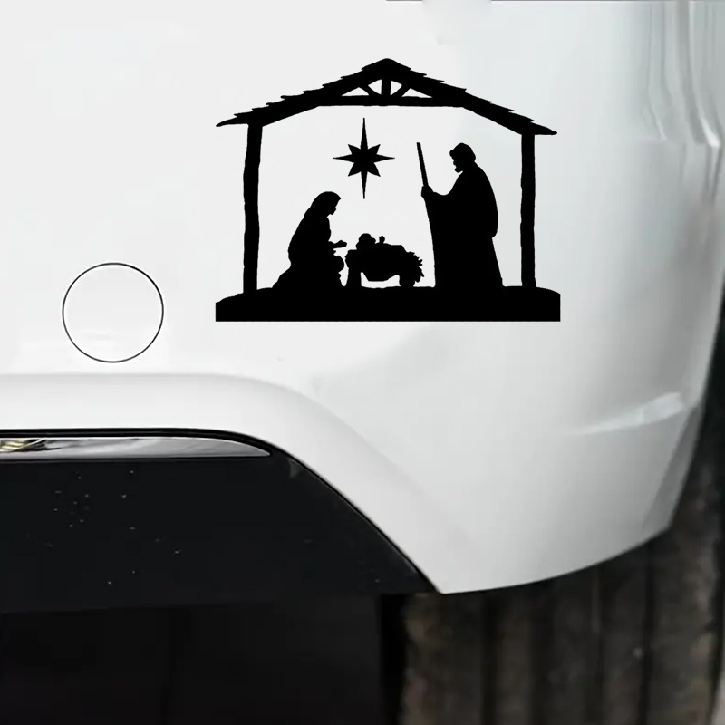 Nativity Scene Religious Car Stickers Laptop Water - Temu