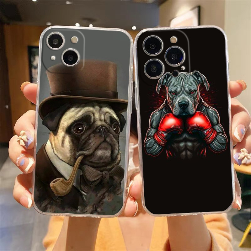 Cute Cartoon Dog French Bulldog Phone Case For Iphone 15 Pro - Temu ...