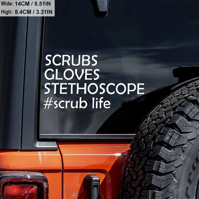 Scrubs Gloves Stethoscope Car Sticker Laptop Water Bottle - Temu Canada