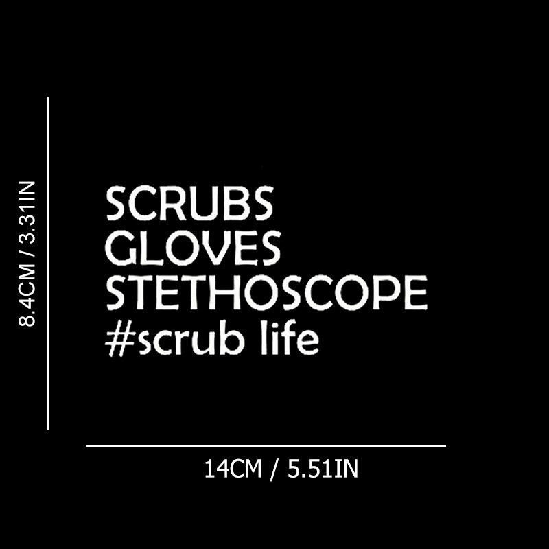 Scrubs Gloves Stethoscope Car Sticker Laptop Water Bottle - Temu Canada