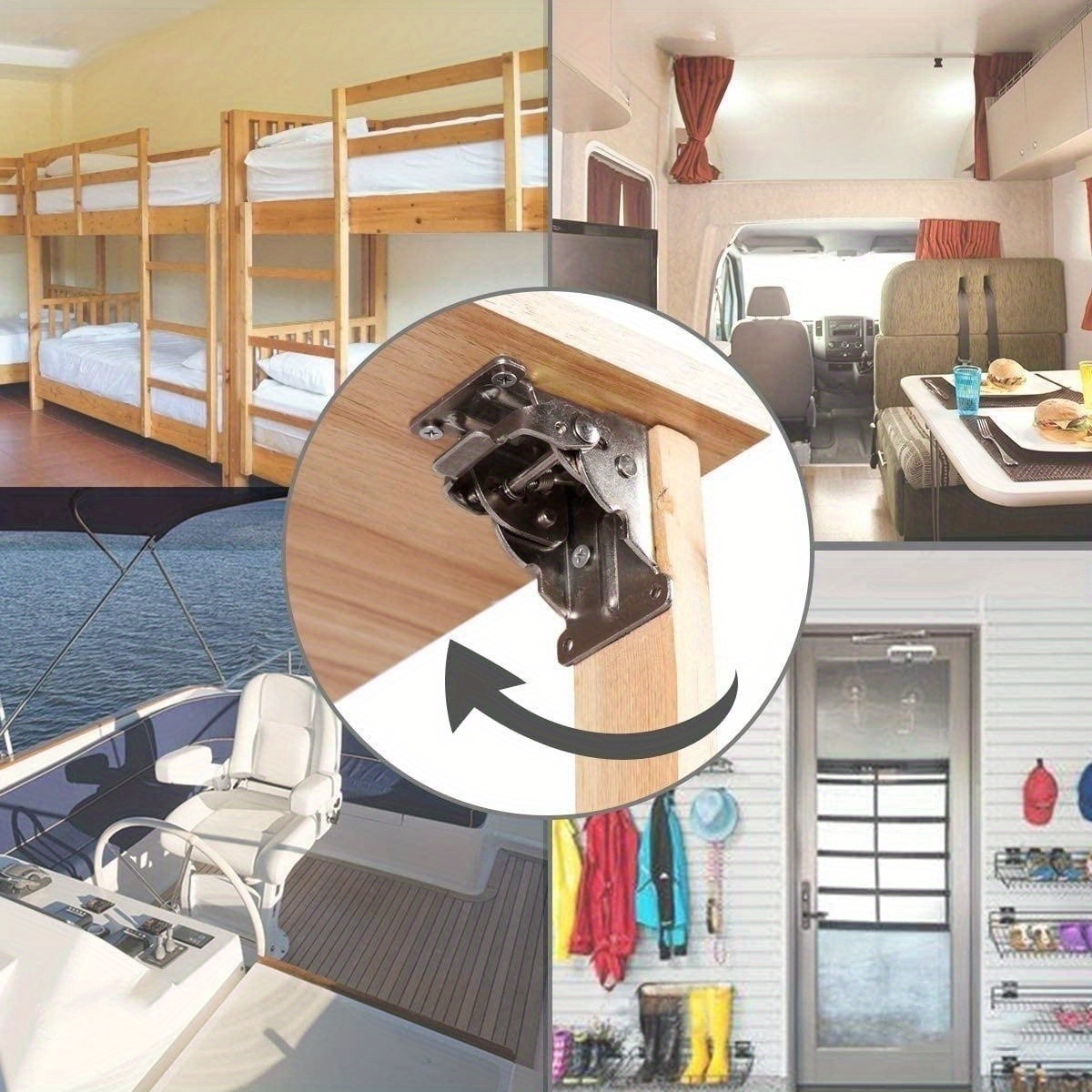 1 2pcsclose Concealed Door Hinges Folding Hinge Furniture Dining Table ...