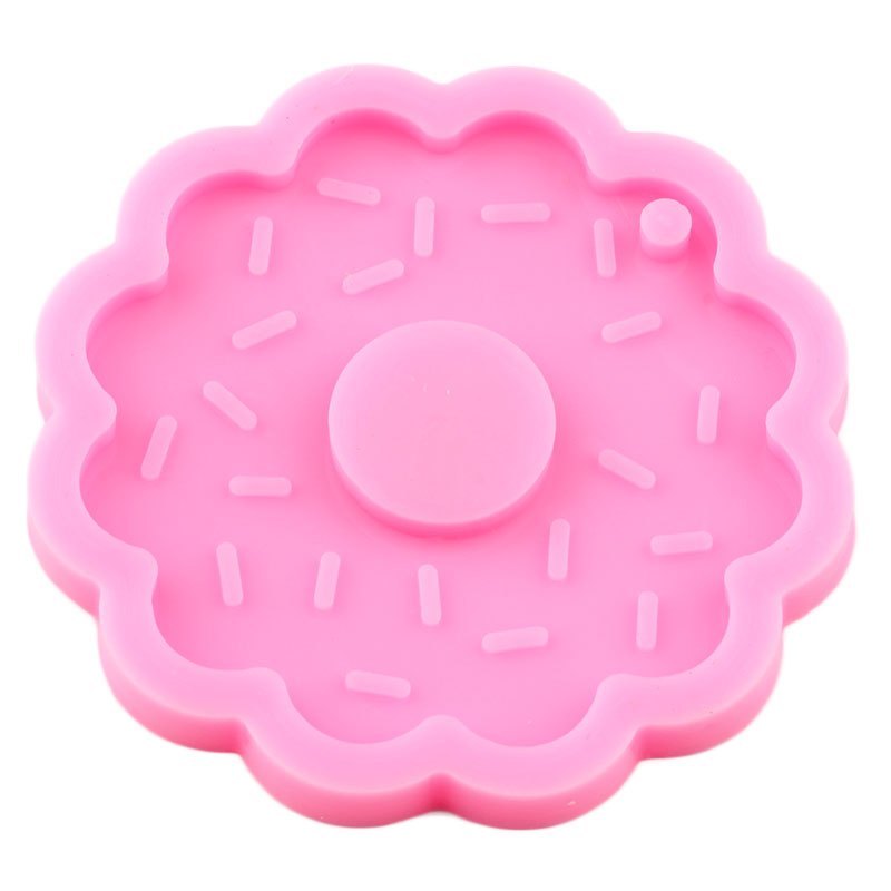 Shiny Glossy Flower Donuts Shape Keychain Making Silicone - Temu Canada