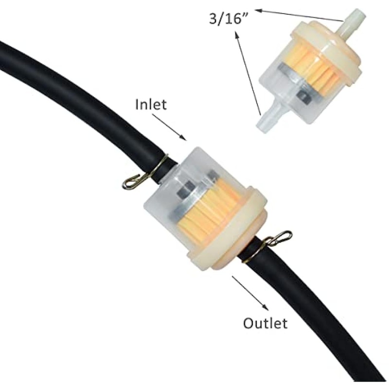 Universal Gas Inline Fuel Filters Magnet Motorcycle Quad Go - Temu ...