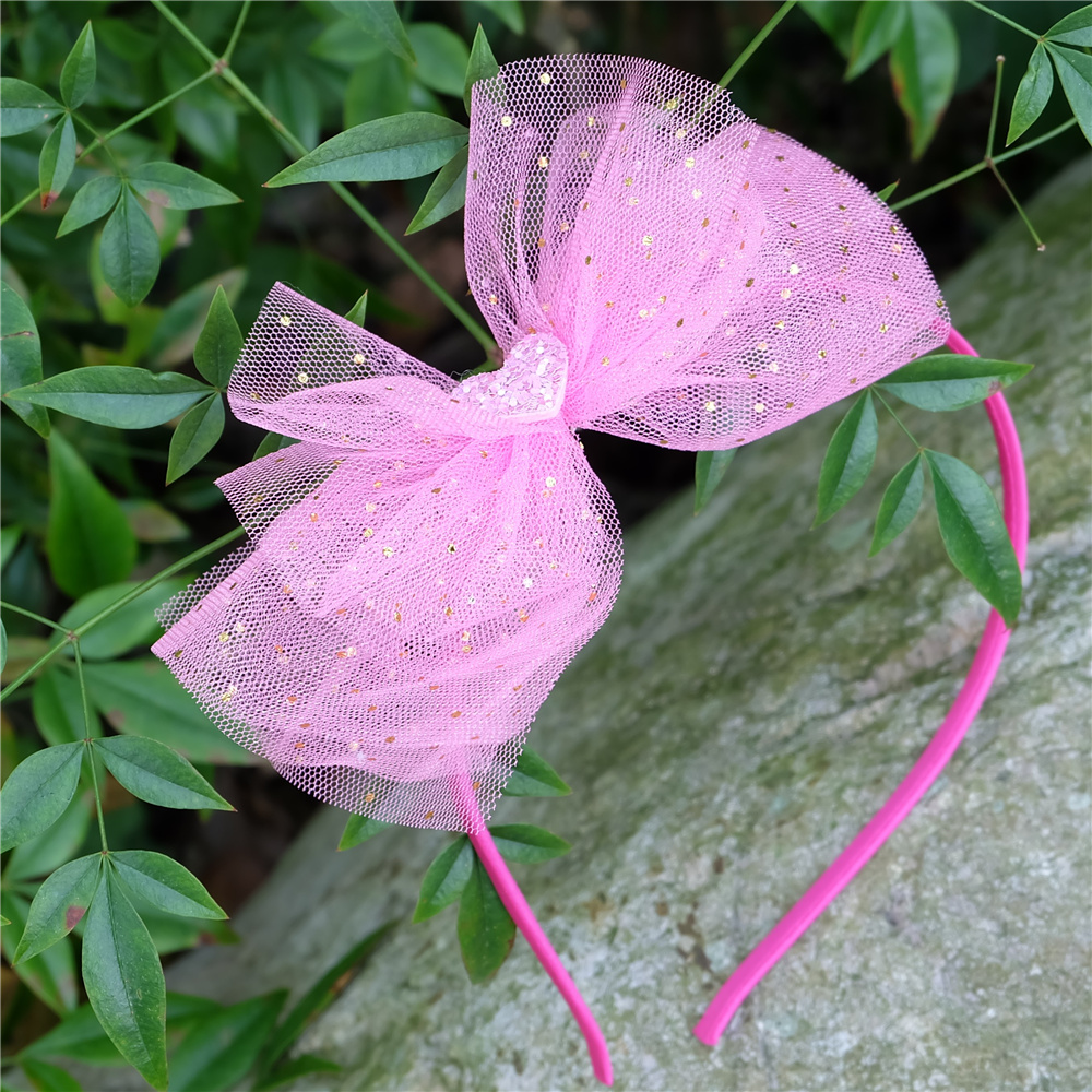 Shiny Bows Hairband Girls Women Color Yarn Headband Princess - Temu ...