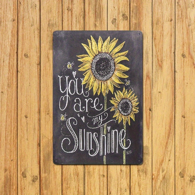 Colorful Sunflowers " Sunshine" Retro Vintage Metal Tin Sign - Temu ...