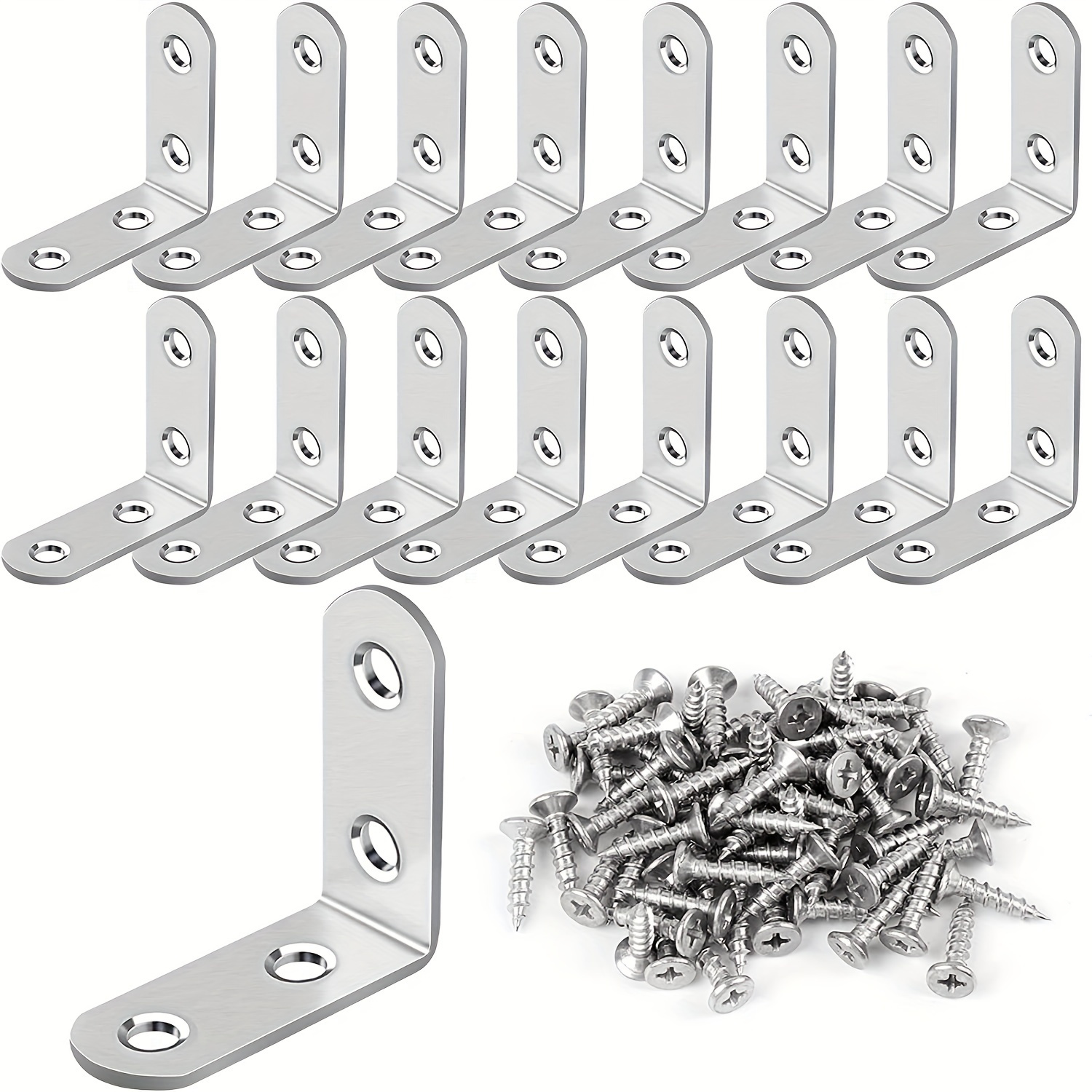 L Bracket Stainless Steel Corner Brace Sets Right Angle - Temu