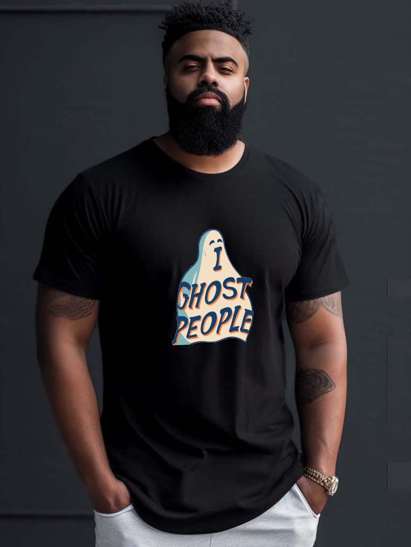 Men's Halloween Ghost Print T shirt Fashion Casual Short - Temu Ireland