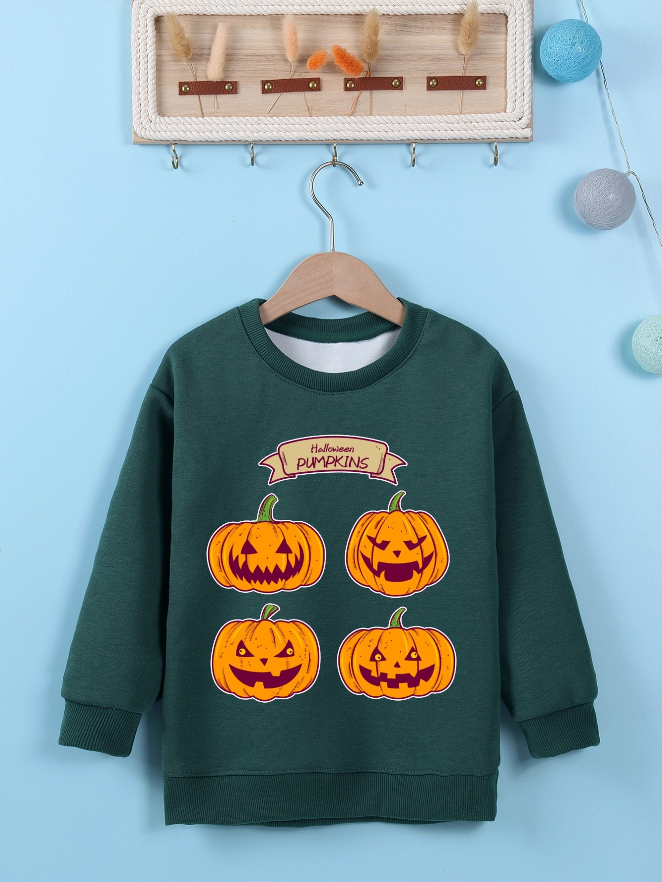 Halloween Pumpkin Pattern Print Boys Kids Casual Sweatshirts - Temu Australia