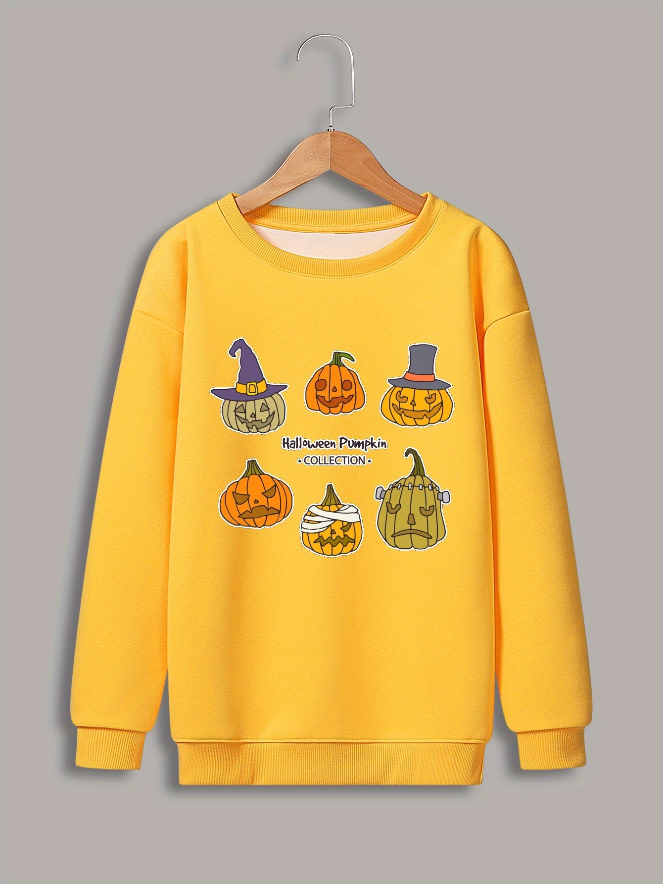 Halloween Pumpkin Pattern Print Boys Kids Casual Long Sleeve - Temu Australia