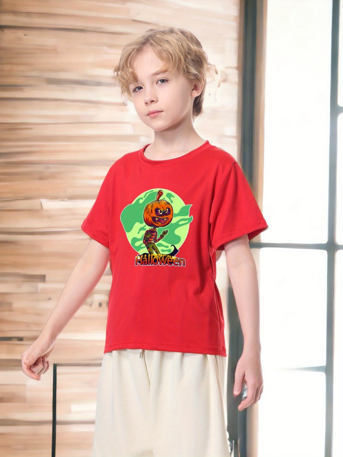 Halloween Pumpkin Skeleton Print T shirts For Boys Cool - Temu Australia