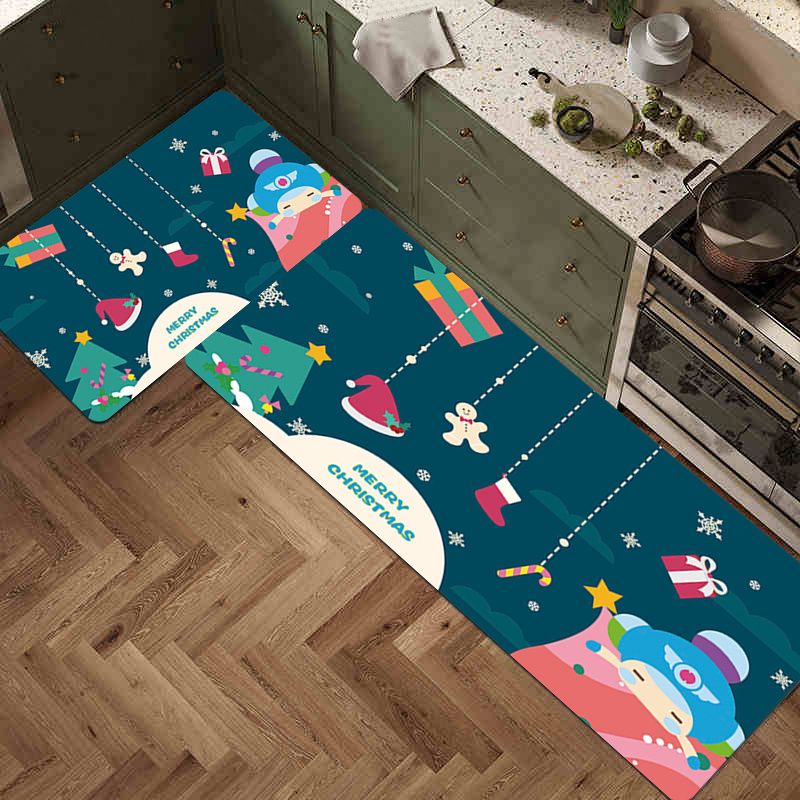 Modern Christmas Print Area Rug Anti slip Stain Resistant - Temu United ...