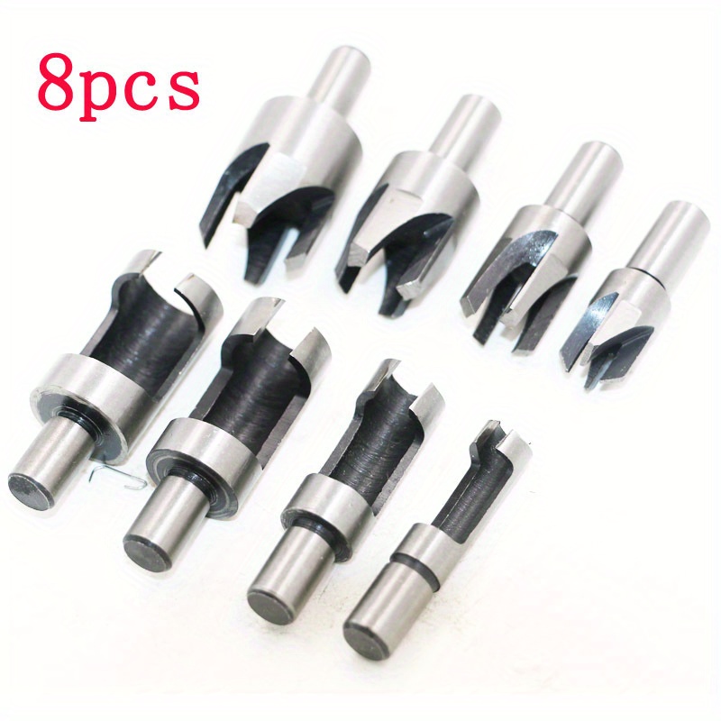 wood plug cutter cutting tool drill bit set straight tapered - Temu ...