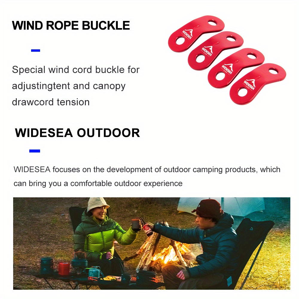 4pcs camping hiking tent wind rope les adjustable aluminium alloy cord ...