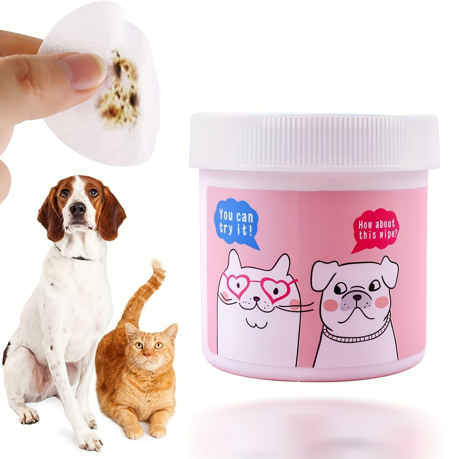 , Cat Eye Cleaning Wipes Gentle Tear Stain Remover Wiped Portable Pet ...