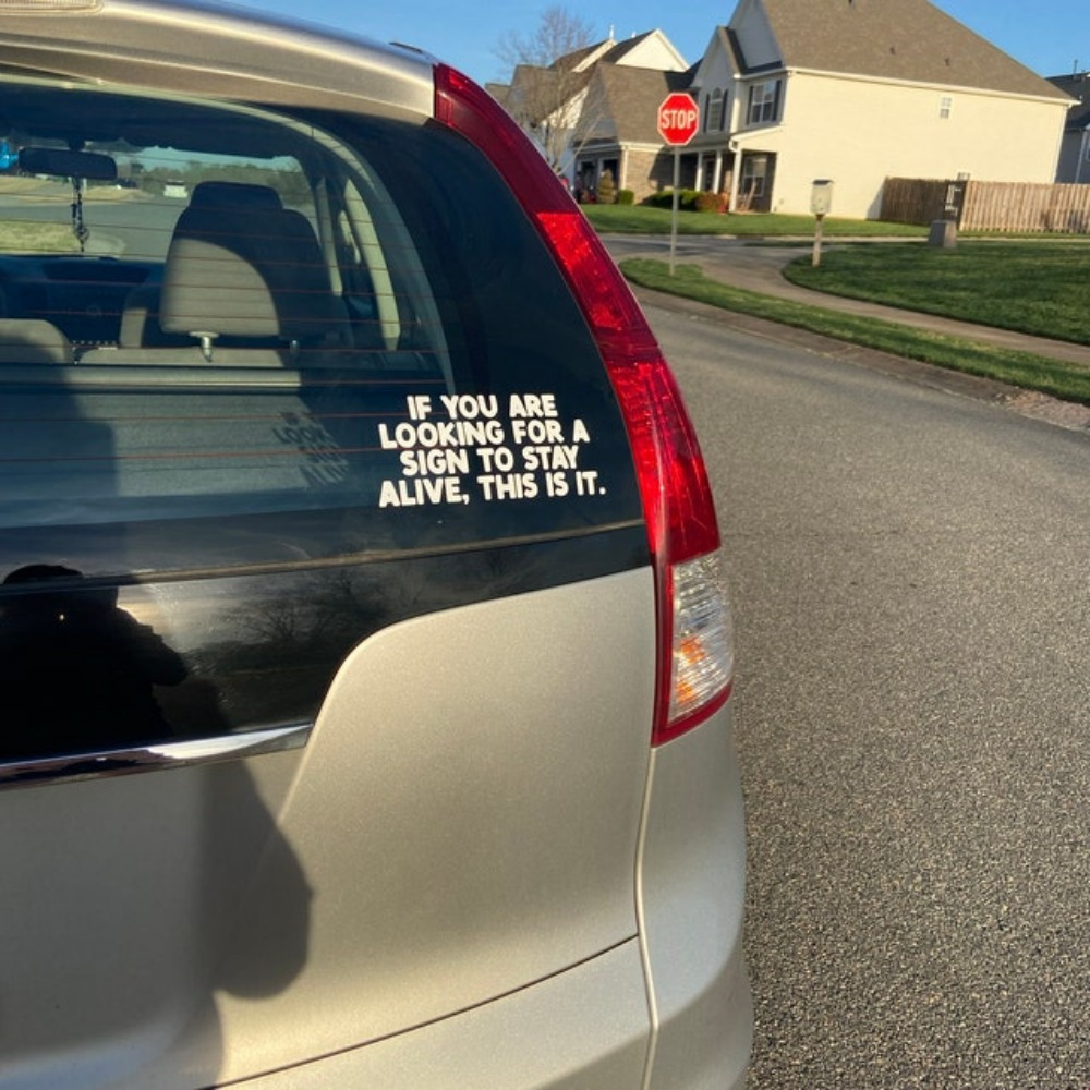 Looking A Sign Stay Alive Decal Mental Health Stickers - Temu Australia