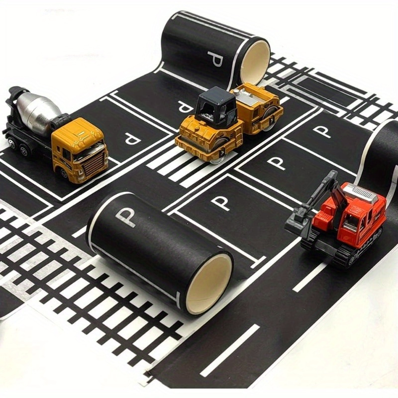 Railway Road Tape Traffic Track Scene Washi Tape Sticker - Temu