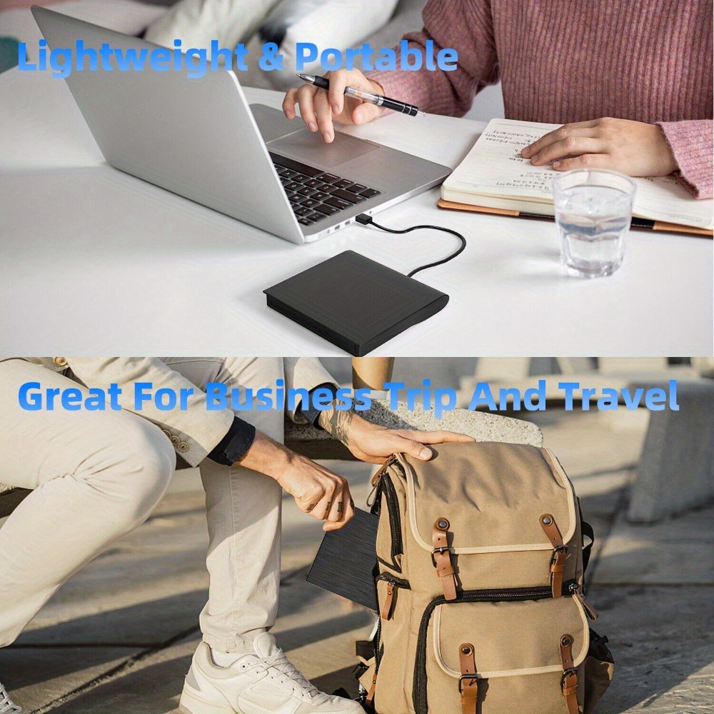 スリム外付け CD DVD ドライブ USB 3.0 ライター プレーヤー バーナー リーダー ラップトップ PC Ma - Temu Japan