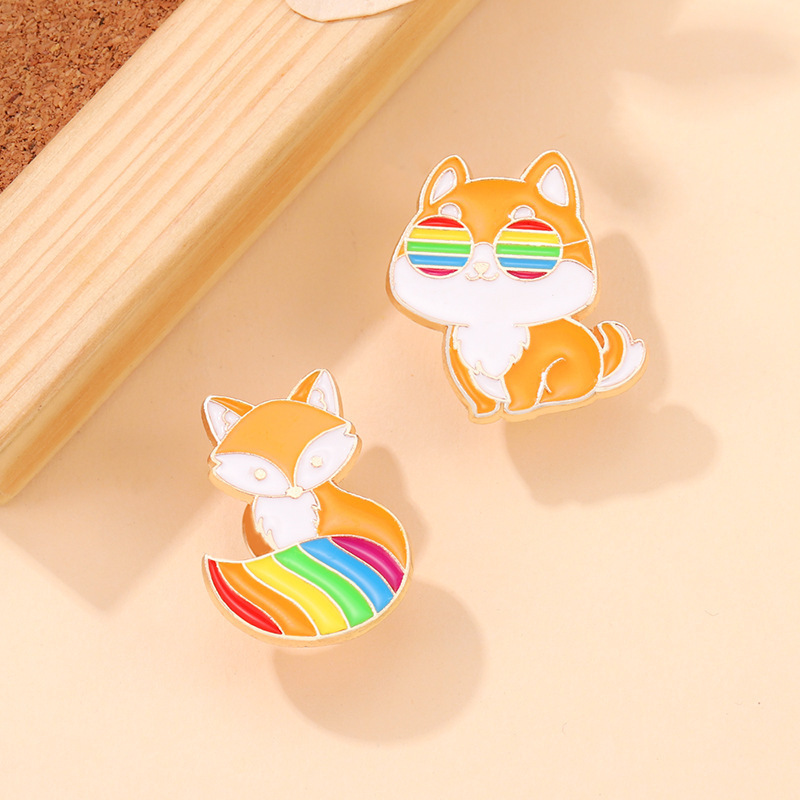 Fashionable Versatile Cute Rainbow colored Rabbit Fox Frog - Temu Australia