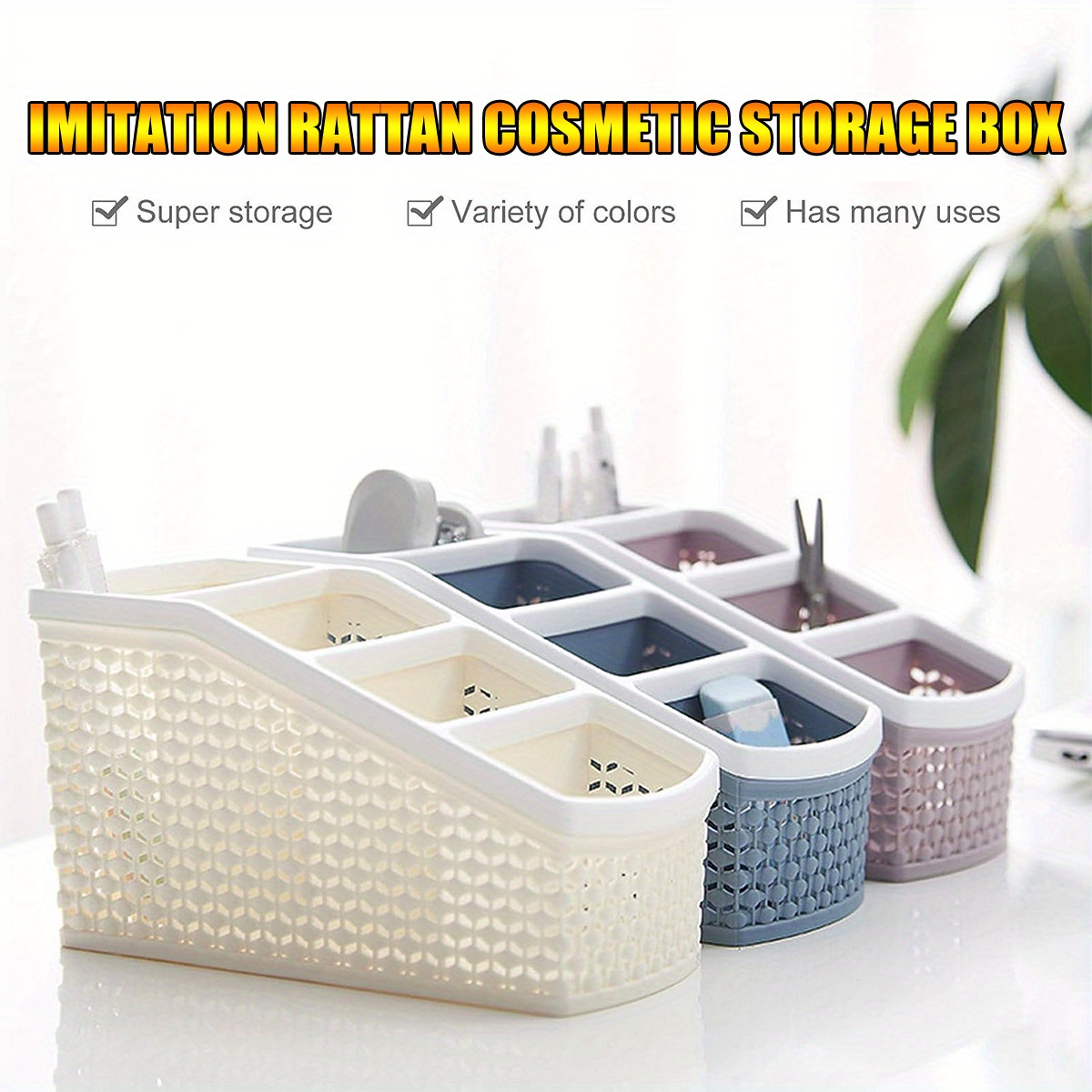 Plastic Ladder 4 compartment Desktop Remote Control - Temu