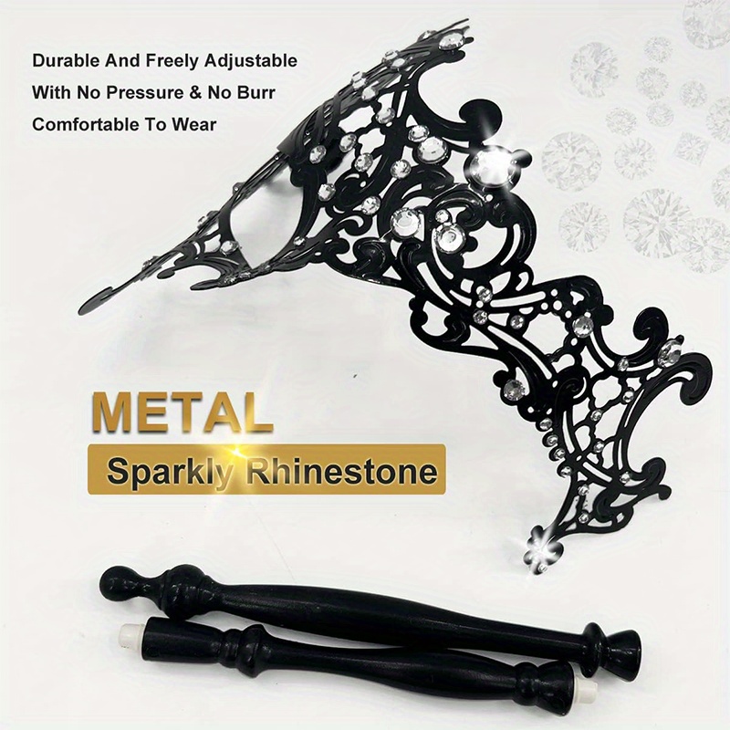 Couple Mask Women's Metal Rhinestone One Eye Venice - Temu