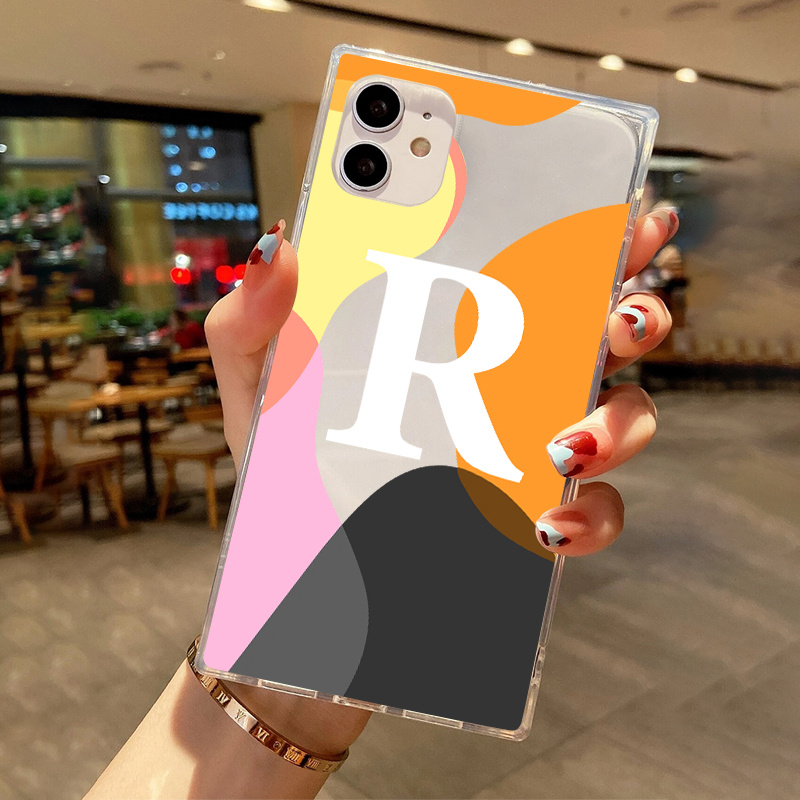 R Graphic Protective Silicon Phone Case Iphone 15 14 13 12 - Temu ...