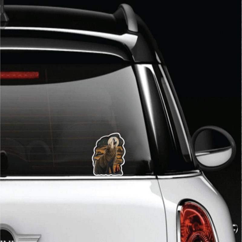 Wolf Sticker Cup Laptop Car Vehicle Window Bumper Vinyl - Temu
