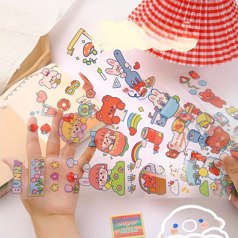 Cartoon Long Strip Sticker Decorative Stickers Scrapbook - Temu Australia
