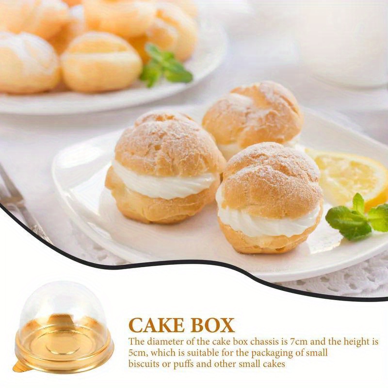 Clear Plastic Mini Cake Box Round Cupcake Holder Plastic Egg - Temu ...