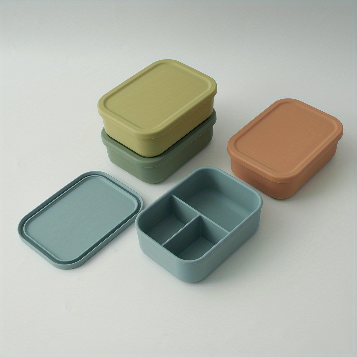 Silicone Insulated Lunch Box Lid Rectangle Divided Microwave - Temu