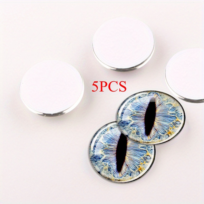 Evil Dragon Eyes Glass Cabochon Diy Pendant Jewelry Findings - Temu Denmark