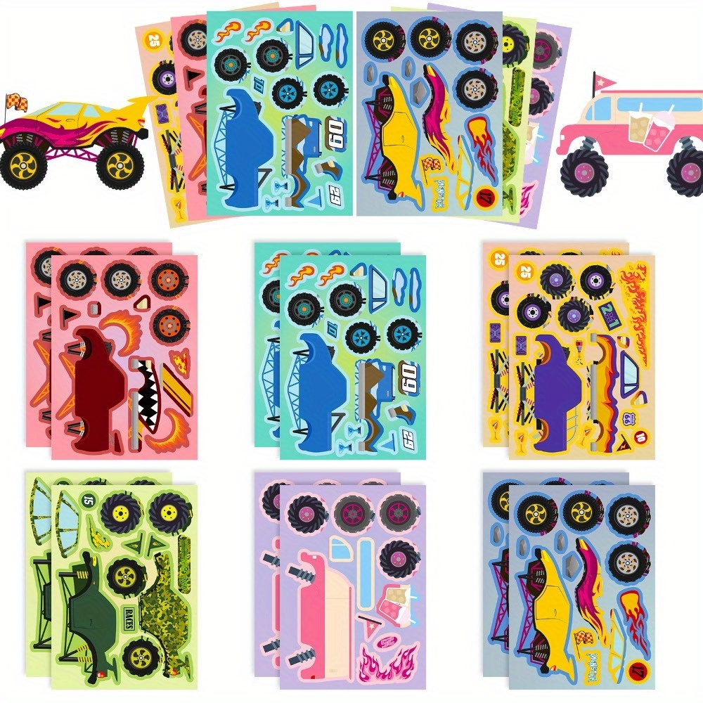 Vehicle Face changing Graffiti Stickers Racing Car Assembly - Temu ...