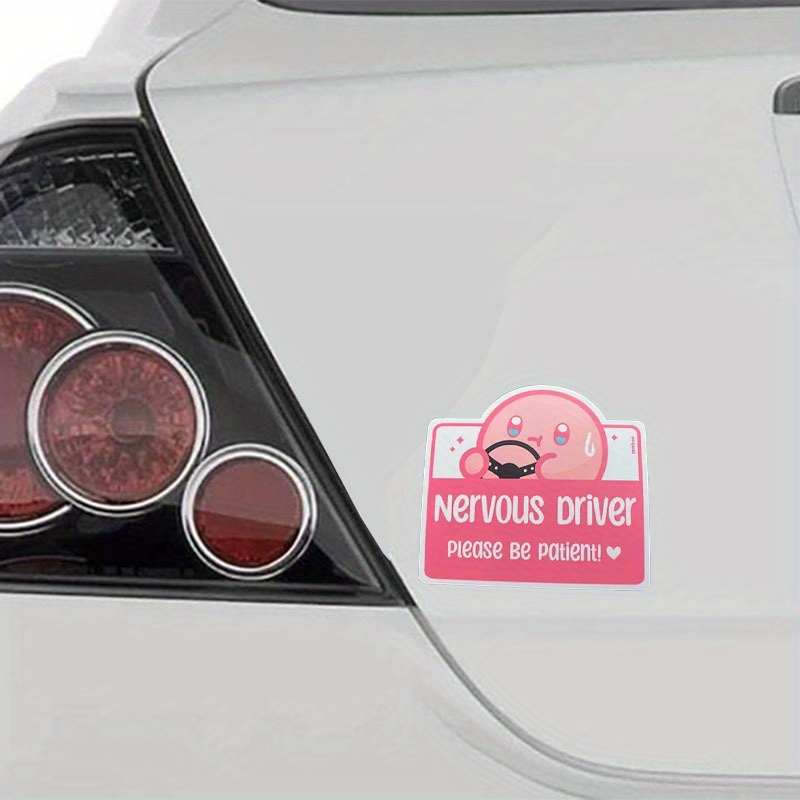 Fun Anime Car Stickers Nervous Driver Stickers Vinyl Cute Temu